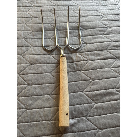 Kitchen | Vintage 4prong Meat Lifting Fork With Wooden Handle | Poshmark